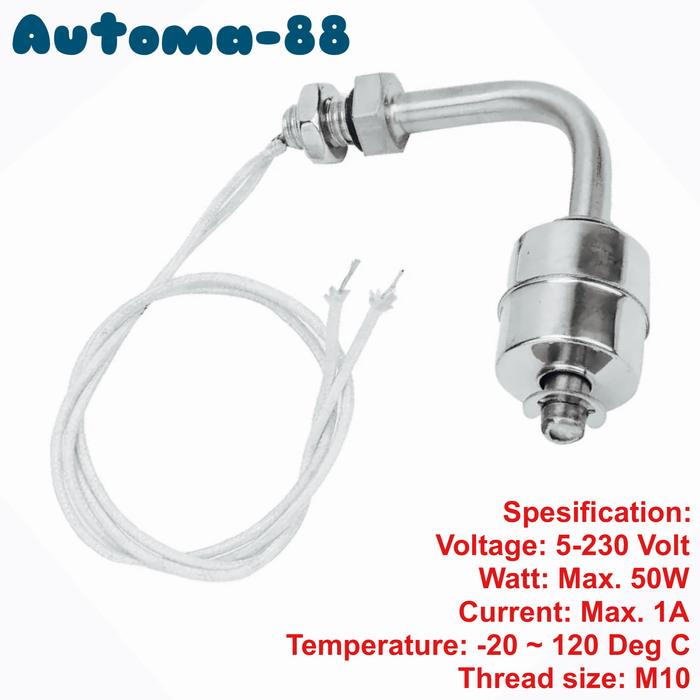 Jual Water Sensor Level Air Arduino Float Switch Stainless Steel Type L ...