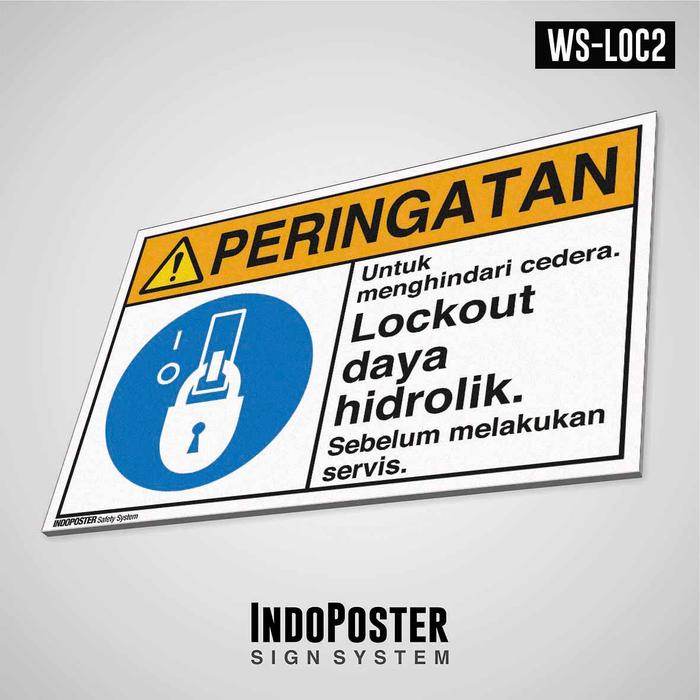 Jual Safety sign K3 PVC ANSI lockout daya hidrolik - Kab. Bandung ...