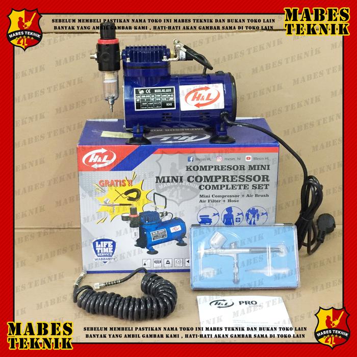 Jual KOMPRESOR MINI H&L - MINI COMPRESSOR HL - COMPLETE SET WITH AIR ...