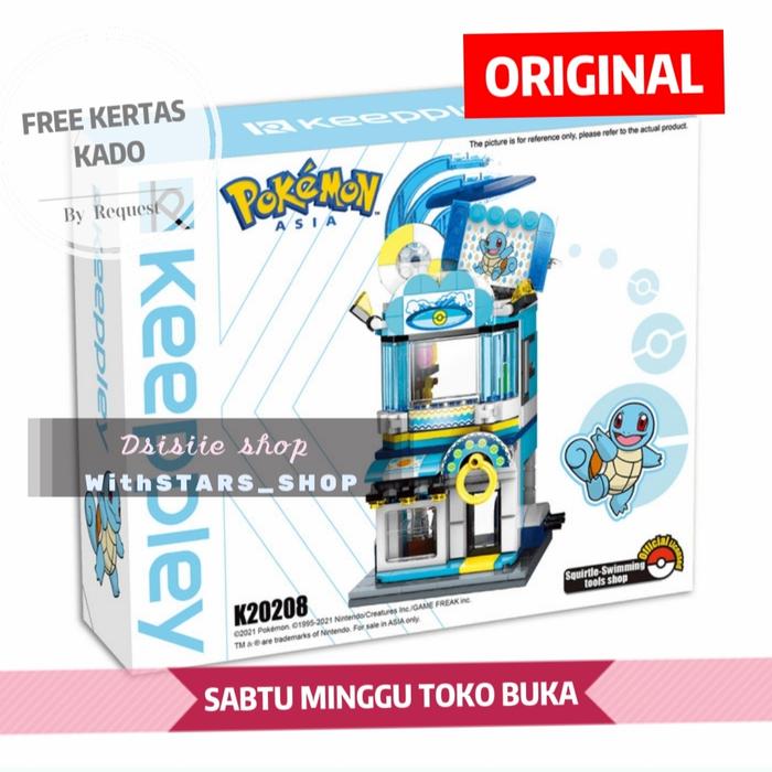 Jual Keeplay Qman Pokemon Building Blocks Squirtle Swimming Tools Shop ...