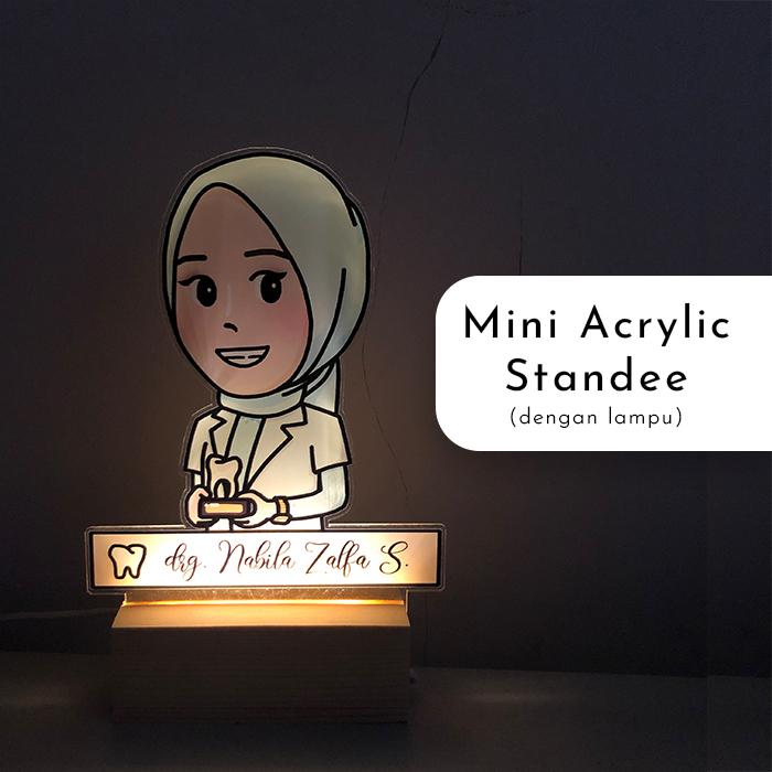 Jual Mini Acrylic Standee/Plakat Akrilik Kecil - Dengan Lampu - Custom ...