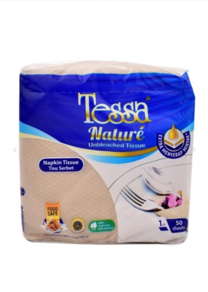 Jual TISU SERBET MAKAN NATURAL NAPKIN TISSUE TESSA NATURE 50 LBR FOOD ...