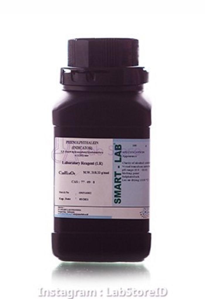 Jual Phenolphthalein PP Indicator Powder C20H14O4(AR) 100gr Smartlab A ...