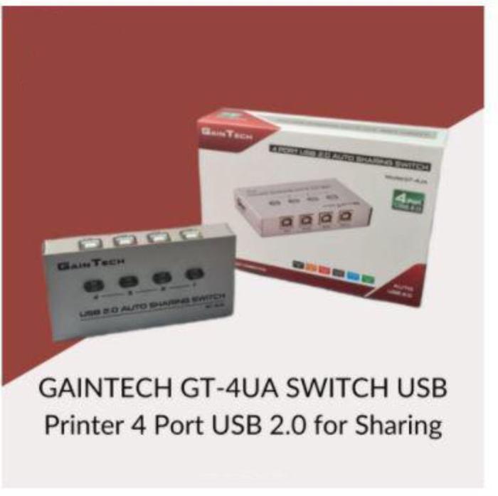 Jual Usb 2.0 switch auto gaintech 4 port sharing printer gt-4ua-pc to print - Jakarta Utara ...