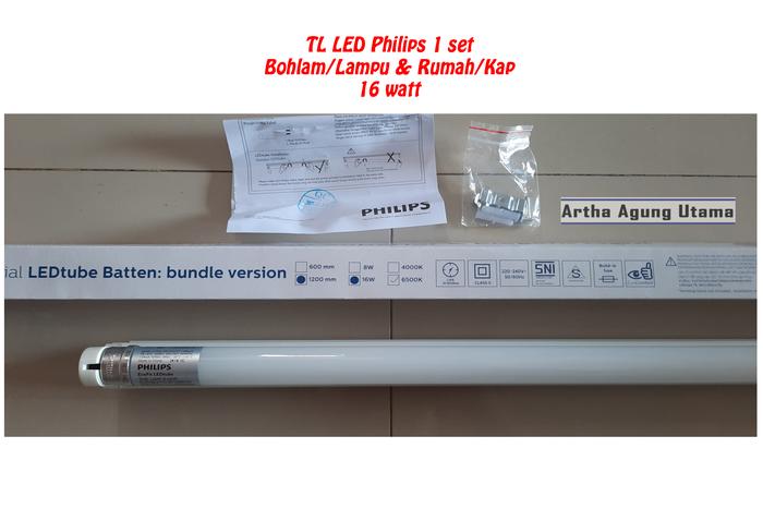 Jual LAMPU PHILIPS LED NEON TL 16 W ECOFIT 16W 16 Watt + Rumah (SET ...