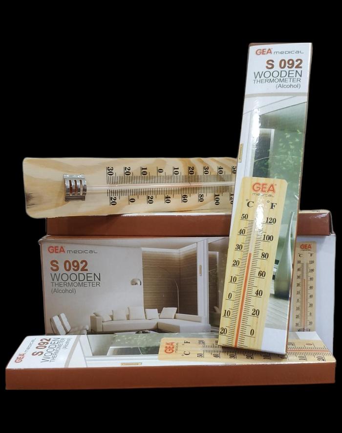Jual THERMOMETER RUANGAN DINDING GEA MEDICAL S092 / TERMOMETER KAYU ...