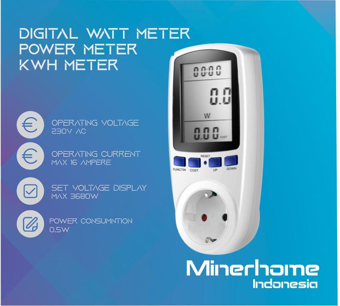 Promo Digital Watt Meter Power Meter Energy Meter Pengukur Arus Listrik ...
