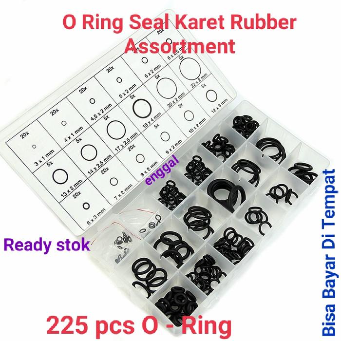 Promo O ring seal karet rubber 255 pcs Oring Seal gasket Set tahan ...