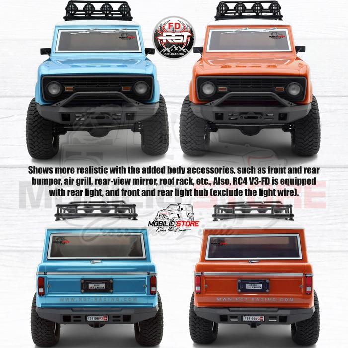 Jual Rc Rgt 136100v3 Fd 1/10 Scale 4wd Rock Crawler Cruiser Rtr Ford ...
