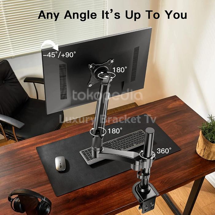 Jual Bracket Monitor Jepit Meja 17- 27 inch Stand Desk Clamp NB H80 ...