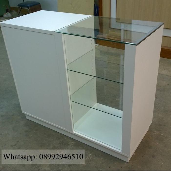 Jual Etalase display kaca single minimalis modern putih - Kab ...