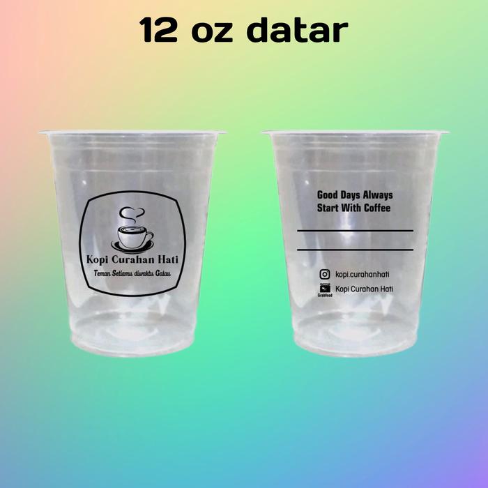 Jual sablon gelas plastik uk 12 oz 7 gram model datar - Jakarta Barat ...