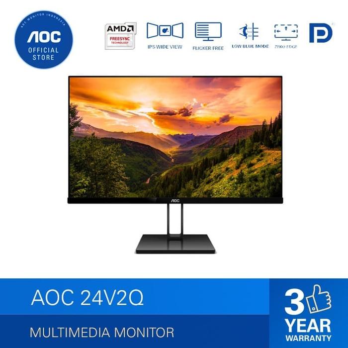 Jual AOC 24V2Q Low Blue Mode 23.8"/FHD/IPS/75Hz/5ms LED - Gaming ...