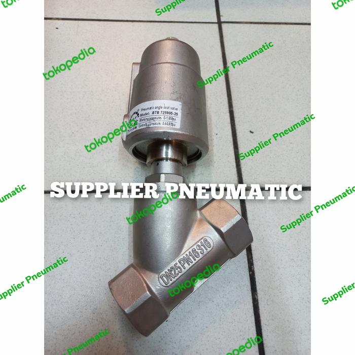 Jual BTB PNEUMATIC ANGEL SEAT ANGLE PISTON VALVE FULL SS SINGLE DRAT 1 ...