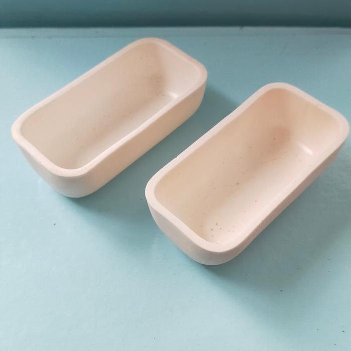Jual Alumina semi circle crucible Krus setengah tabung 10x5x3 cm, 1800 ...