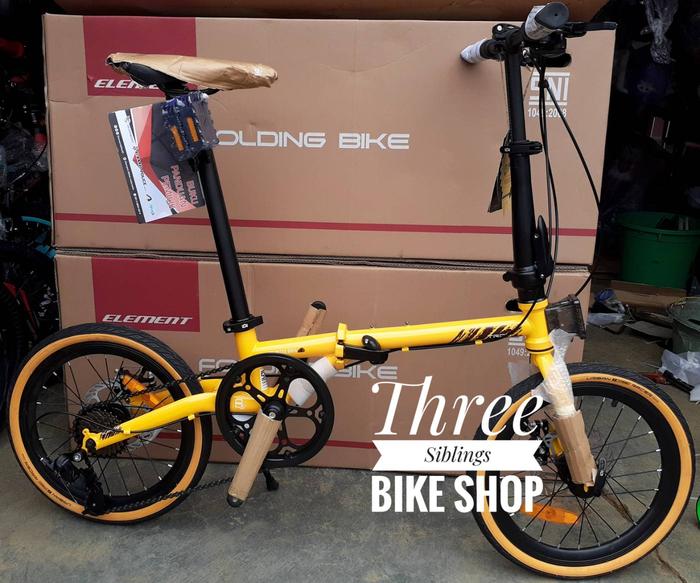 Jual SEPEDA LIPAT ELEMENT TROY 8 SPEED NEW 2022 16 INCH WARNA YELLOW ...
