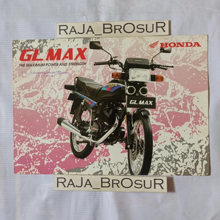 Jual Poster brosur leaflet jadul lawas Honda GL Max Black Engine 1993 - Kab. Langkat ...