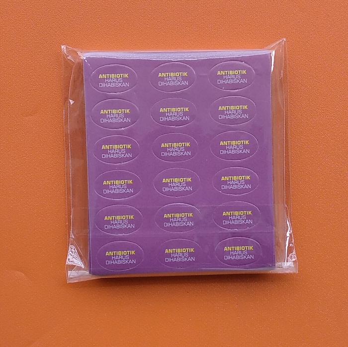 Jual Stiker Antibiotik Harus Dihabiskan - Stiker Label Antibiotik - Kab ...