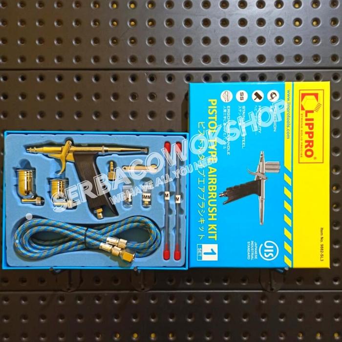 Jual Lippro Pistol Type Airbrush Kit Set Penbrush Model Pistol ...