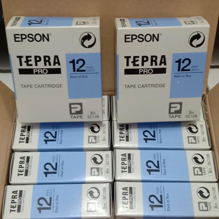 Jual Epson tepra pro tape 12mm Black on blue Original - Jakarta Selatan ...