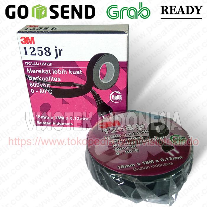 Jual Isolasi Listrik 3M Hitam 1258JR / Lakban / isolatip / Original ...