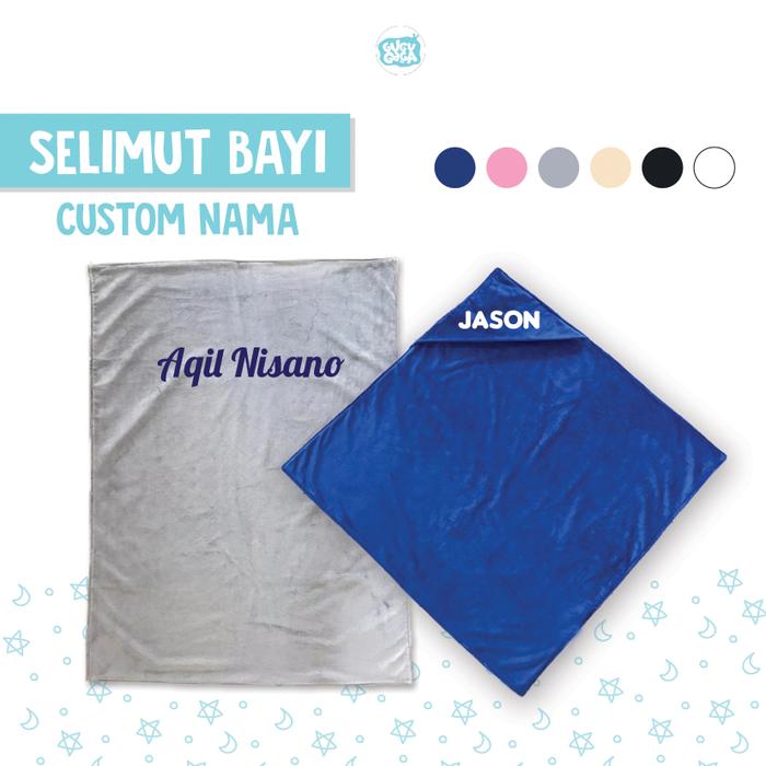 Jual Selimut Baby Custom | Selimut Nama | Selimut bayi custom glitter ...