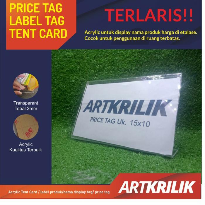 Jual PAPAN NAMA MEJA NAME TAG LABEL TAG PRICE TAG TENT CARD UK 15 X 10 ...