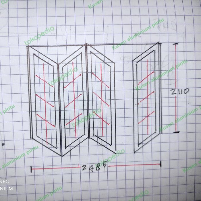 Jual custom pintu lipat.. inkalum 4 inch - Kota Depok - Kusen aluminium ...