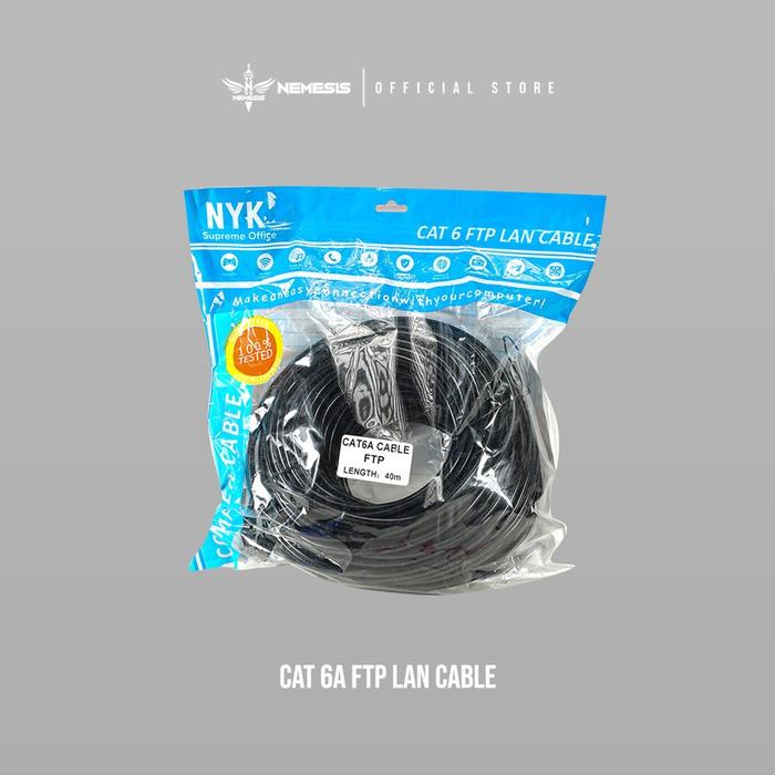 Jual Kabel Lan Cat6a 20M STP FTP Cat 6a Outdoor Siap Pakai 20Meter - Cat6a NYK Hitam - Jakarta ...