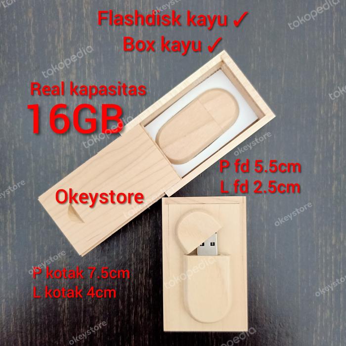 Jual FLASHDISK 16GB KAYU + BOX REAL KAPASITAS - Kota Tangerang ...