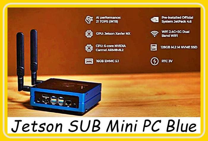 Jual Jetson SUB Mini PC Blue with Xavier NX Module &128GB SSD & WiFi ...
