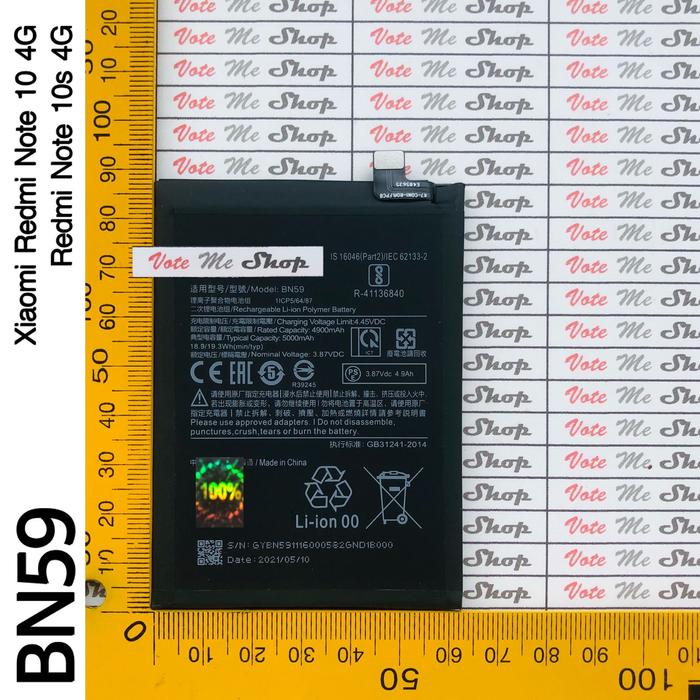 Jual BN59 Baterai Batre XIAOMI REDMI NOTE 10 4G / NOTE 10S 4G Battery ...