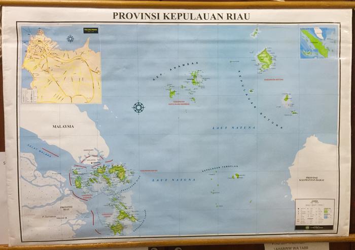 Jual Peta Kepulauan Riau peta dinding - Jakarta Barat - depomaps store ...