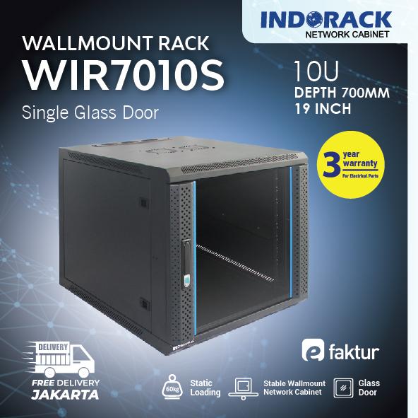 Jual WIR7010S - Wallmount 10U Depth 700mm Single Glass Door 19inch ...