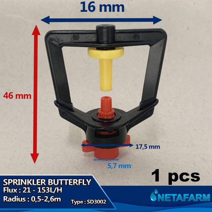 Jual Sprinkler Springkle Kupu Butterfly Alat Siram Irigasi SD3002 -1pcs ...