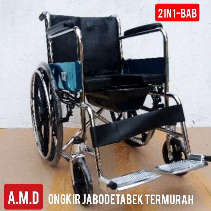 Jual kursi roda 2 in 1 racing toilet/kursi roda 2in1 toilet bab - Kota ...