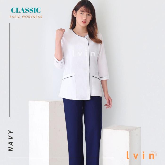 Jual Baju Seragam Suster Lvin New Classic Putih / Seragam Suster Lengan ...