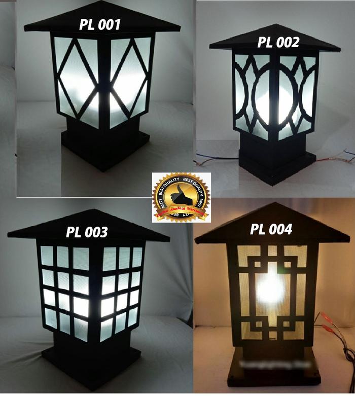 Jual Lampu pagar/lampu pilar minimalis kotak outdoor - 12X12X30, bohlam ...