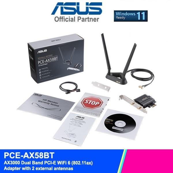 Jual ASUS PCE-AX58BT AX58BT AX3000 Dual Band PCI-E WiFi6 (802.11ax ...