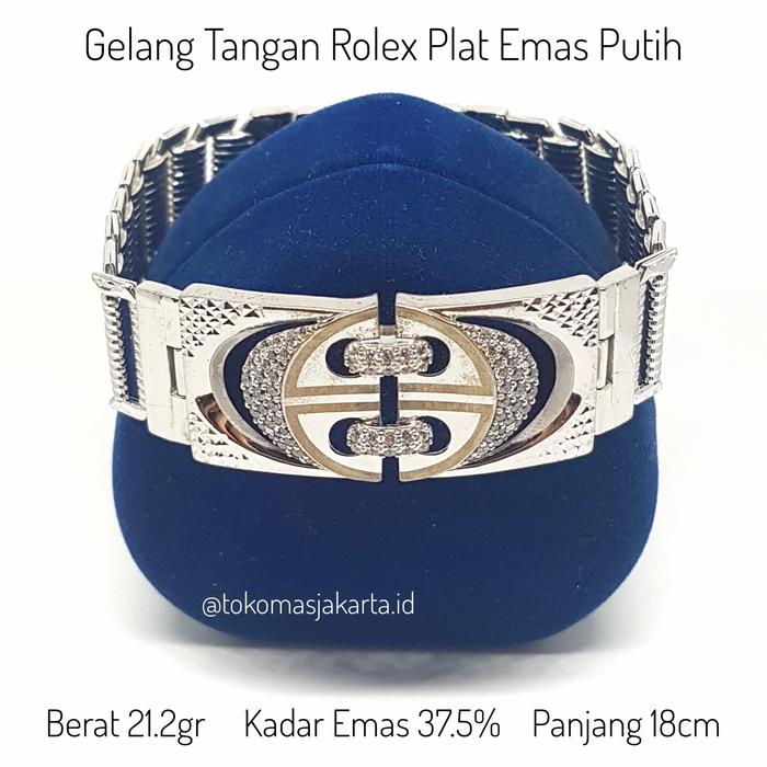 Jual Gelang Tangan Rolex Plat Emas Putih 21.2gr - Jakarta Pusat - Toko ...