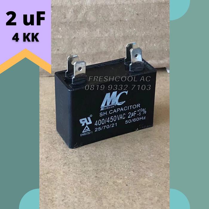 Jual KAPASITOR FAN AC 2 uF / 2 MIKRO (MERK MC) 4 KAKI - Jakarta Utara ...