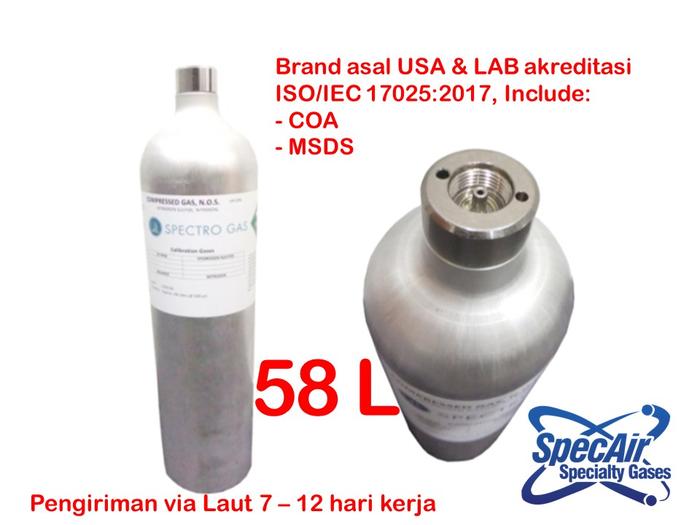 Jual 25 ppm Hydrogen Sulfide (H2S) Balance Nitrogen, Kalibrasi/Span Gas ...