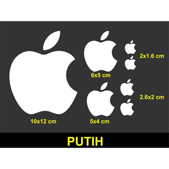 Jual Stiker Cutting Sticker Laptop Iphone - Logo Apple Macintosh ...