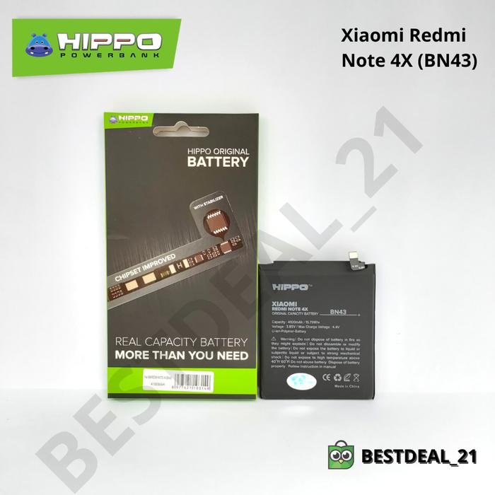 Jual Baterai Hippo Xiaomi Redmi Note 4X BN43 4100Mah Original - Kota ...