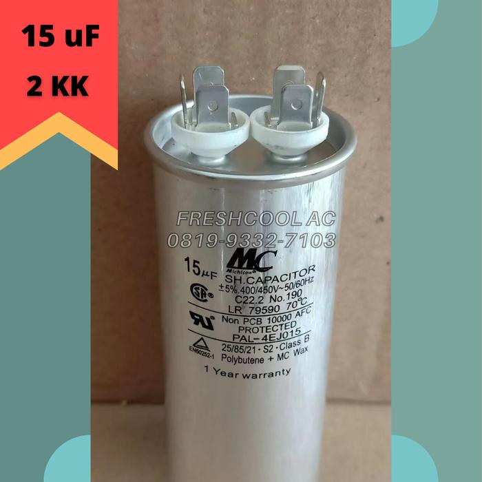 Jual KAPASITOR AC / CAPACITOR AC (MERK MC) 15 uF / 15 MIKRO - Jakarta Utara - Freshcool AC ...