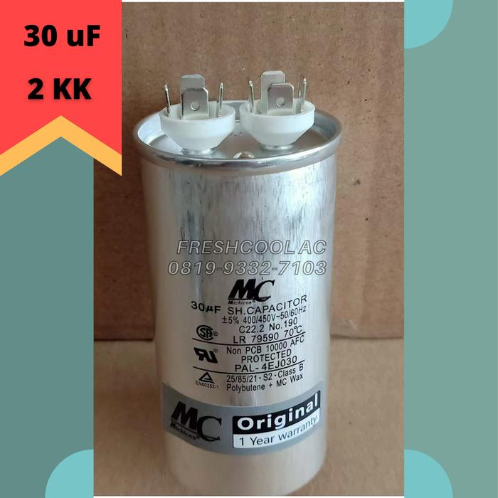 Jual KAPASITOR AC / CAPACITOR AC (MERK MC) 30 uF / 30 MIKRO - Jakarta Utara - Freshcool AC ...