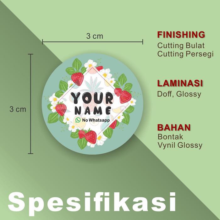 Jual Cetak Stiker Label Kemasan Produk Tahan Air Vinyl Bulat - 6x6 ...