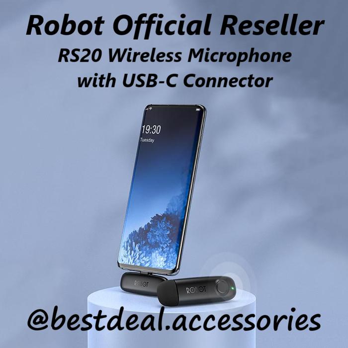 Jual Robot RS20 Wireless Microphone with USB-C Bluetooth Phone Mic ...