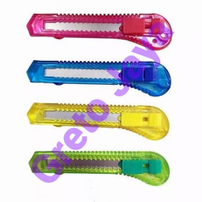 Jual ( Warna ) Pisau Cutter Besar Karter Kater Cuter Bening Carter ...