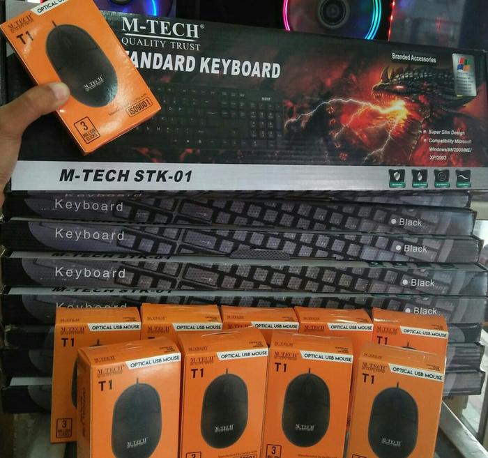 Jual Keyboard M-Tech Series STK-01 USB Standard dan mouse m-tech - Kota ...